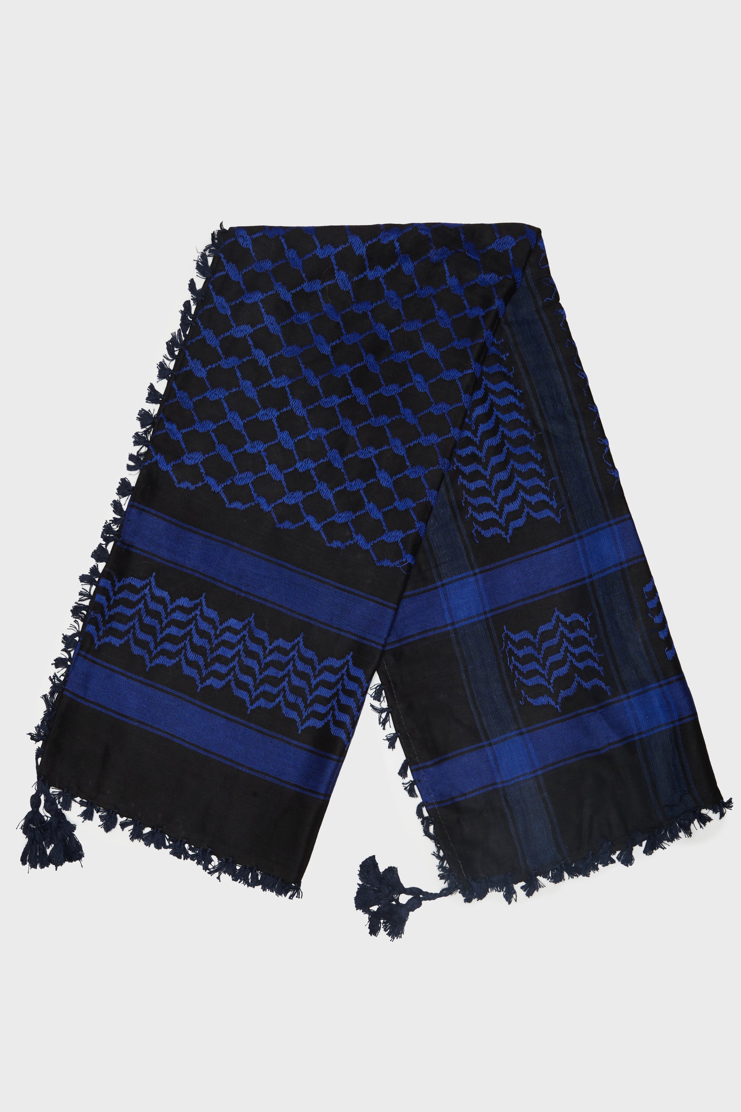 Black & Royal Blue Keffiyeh Scarf – CAVE