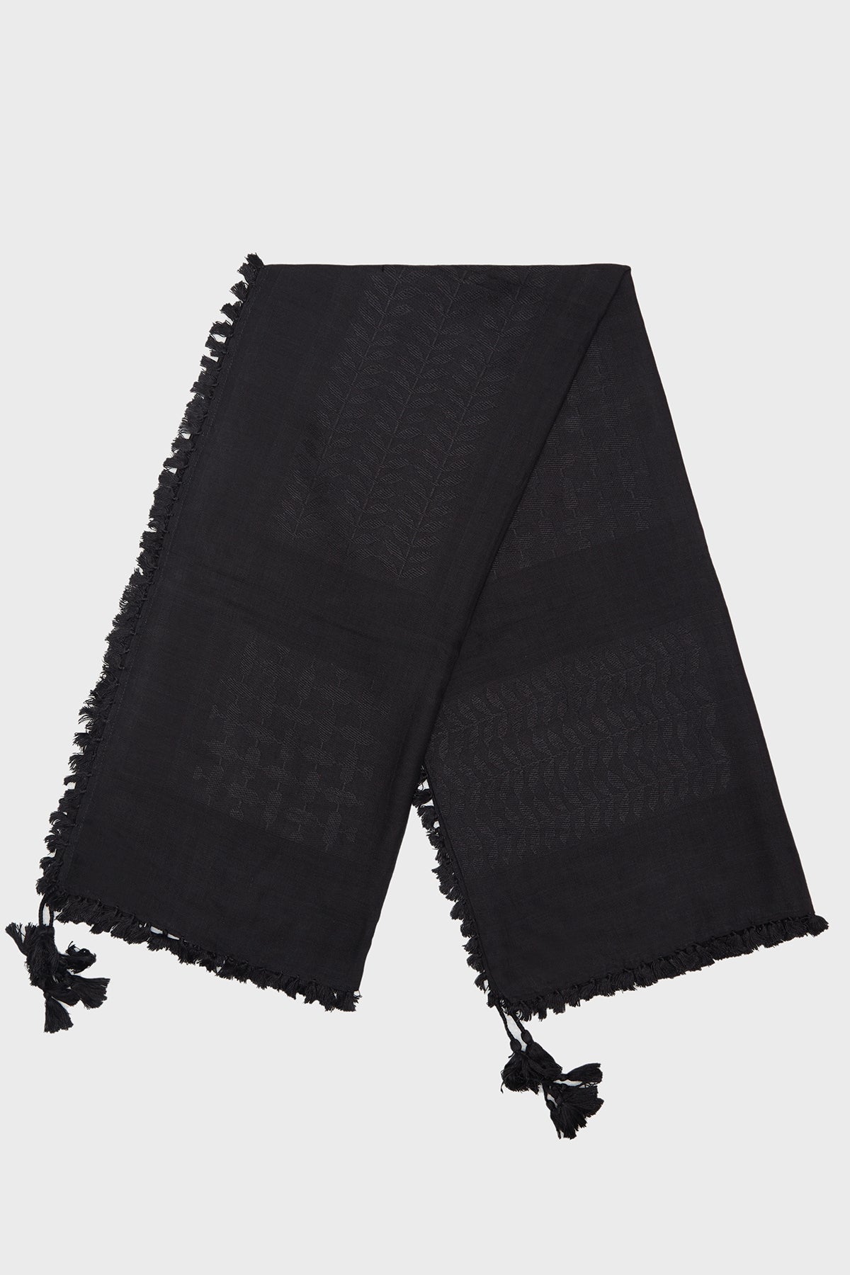 Jet Black Bamboo Keffiyeh Scarf – CAVE